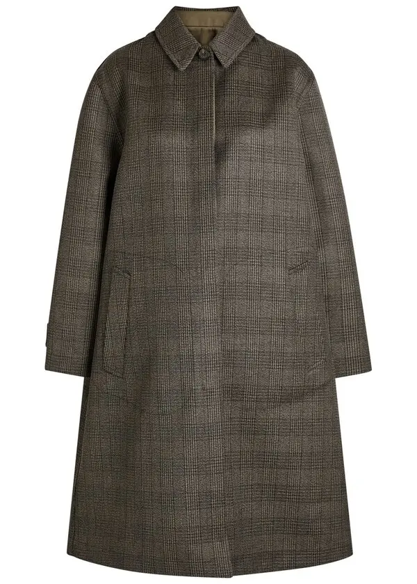 THE ROW Palomar Plaid Wool And Silk-blend Coat