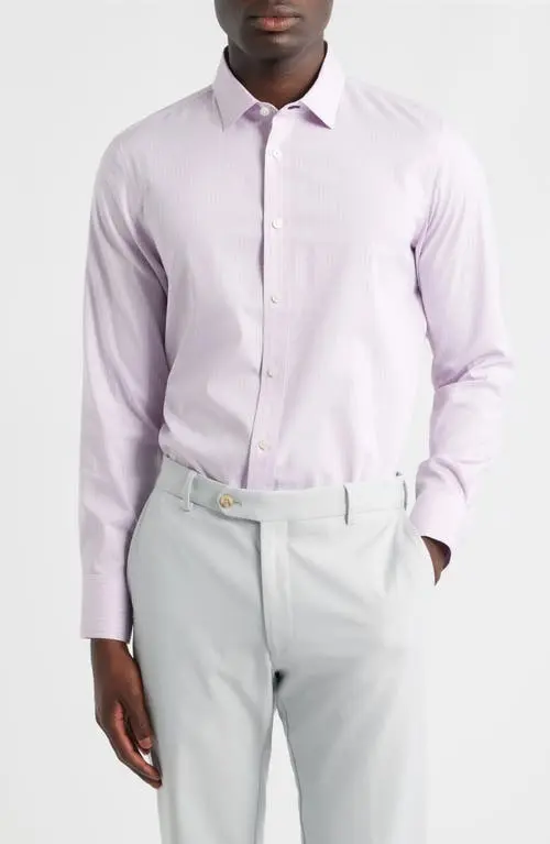 Mizzen+main Hilton Pinstripe Performance Cotton Blend Button-up Shirt