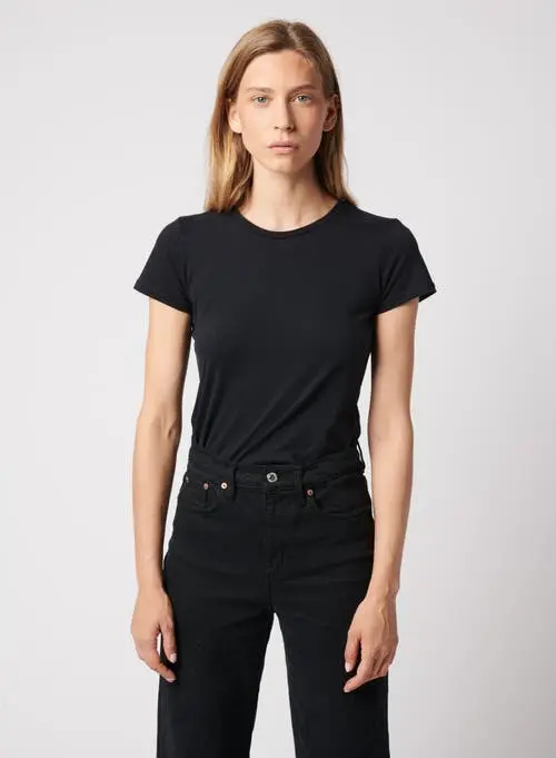 Majestic Filatures Soft Touch Short Sleeve Crewneck T-shirt - Noir