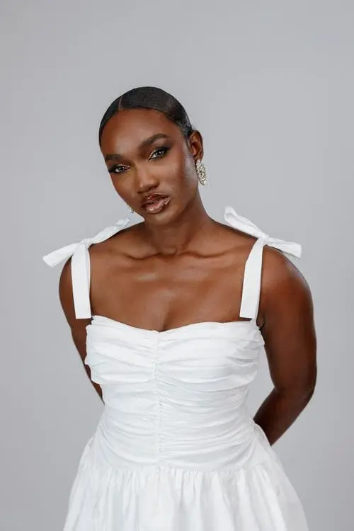 FOREVER AMELIA Ruched Midi Dress