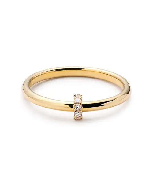 ANA LUISA Solid Yellow Diamond Link Ring