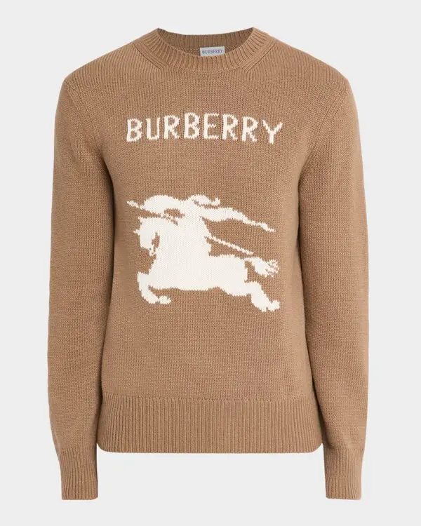 Burberry Ekd Knit Wool And Cashmere Crewneck Sweater