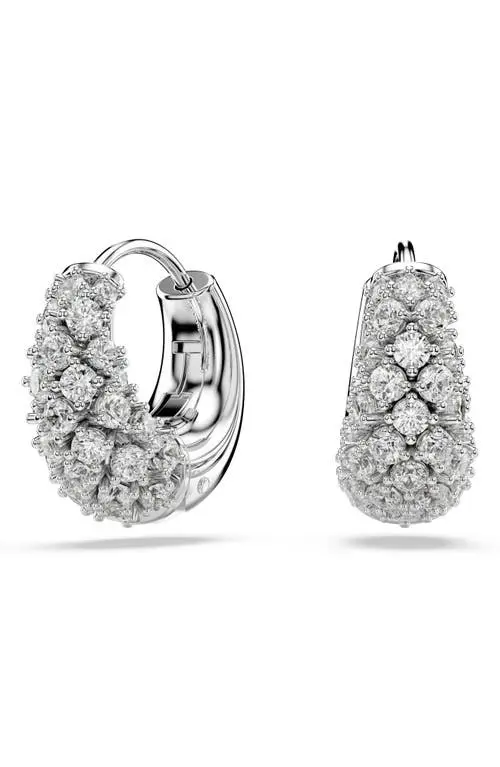 SWAROVSKI Sublima Crystal Huggie Hoop Earrings