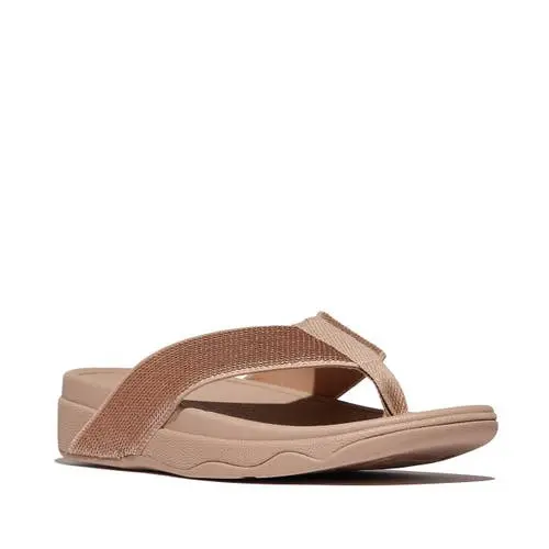 Fitflop Surfa Sequin Toe-post Sandals - Classic Beige