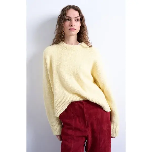 Topshop Fluffy Crewneck Sweater