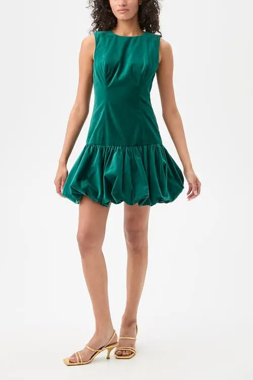 Trina Turk Splendored Bubble Hem Velvet Dress