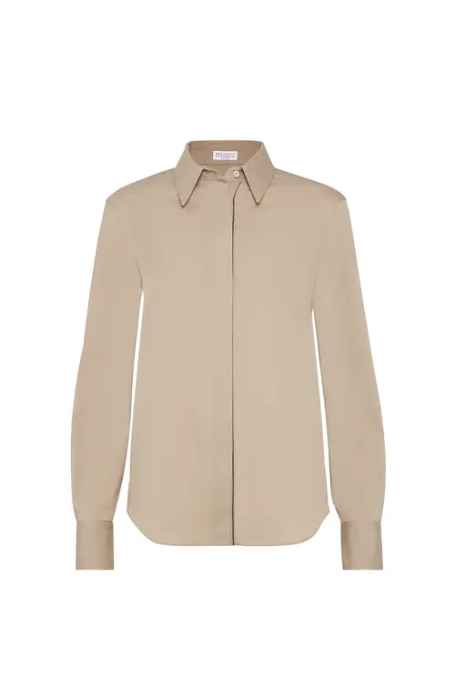 Brunello Cucinelli Stretch Poplin Shirt