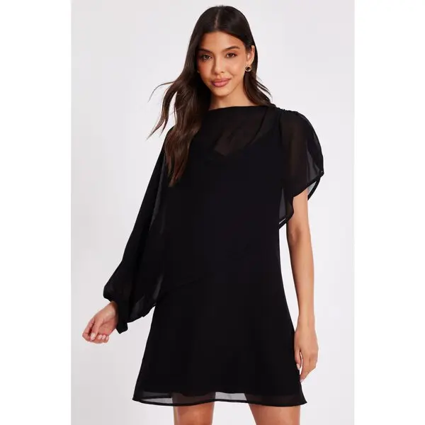 QUIZ Chiffon Two-in-one Mini Dress