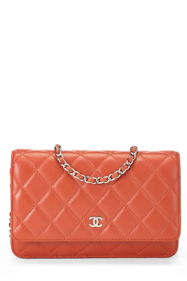 Chanel Lambskin Classic Quilted Wallet On Chain