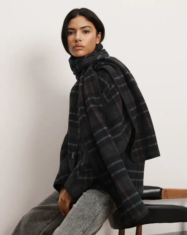 Veronica Beard Martine Dickey Scarf Coat