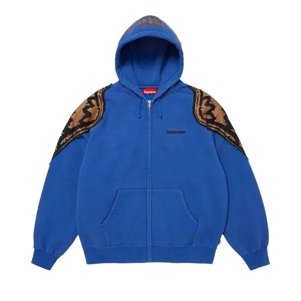Supreme Wings Zip Up Hooded Sweatshirt 'royal
