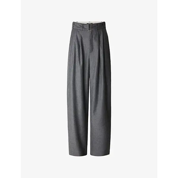 Soeur Cole Wide-leg High-rise Wool-blend Trousers
