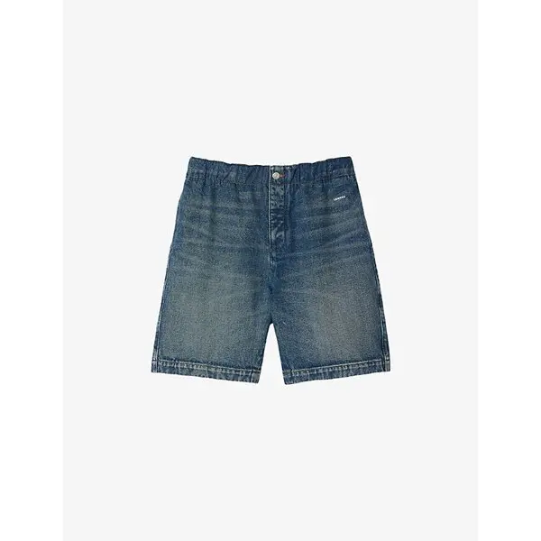 Sandro Elasticated-waist Regular-fit Denim Shorts