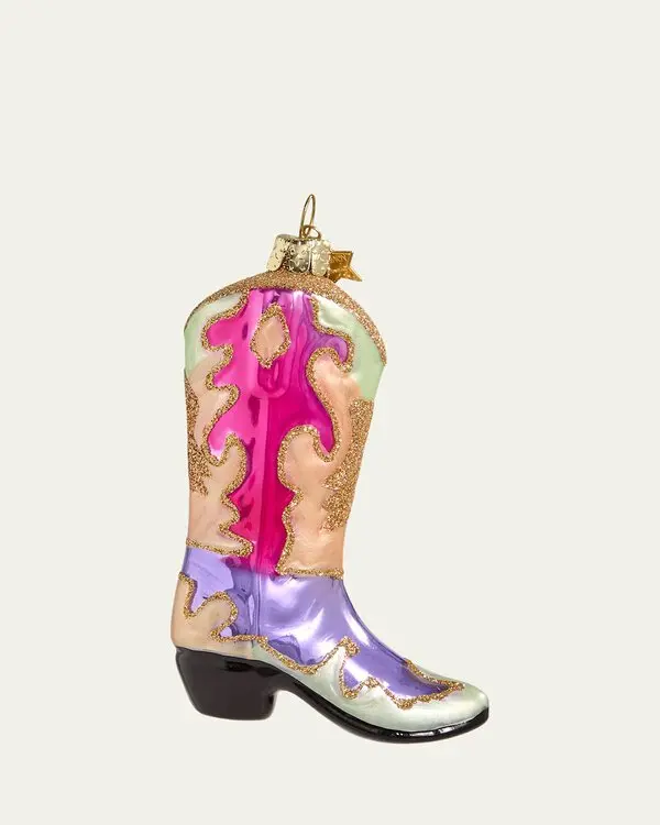 VONDELS Cowboy Boot Christmas Ornament