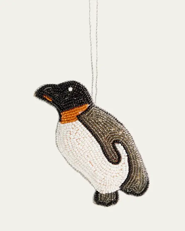 SUDHA PENNATHUR Beaded Penguin Christmas Ornament
