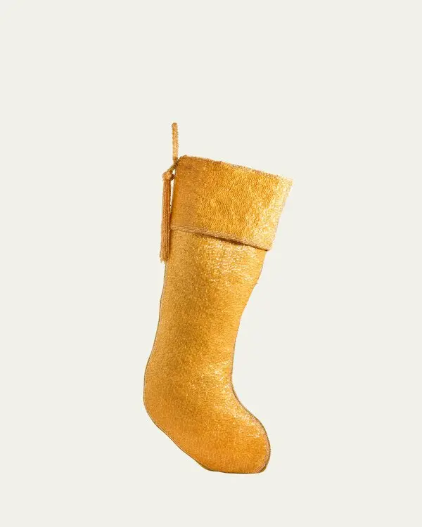 SUDHA PENNATHUR Beaded Christmas Stocking