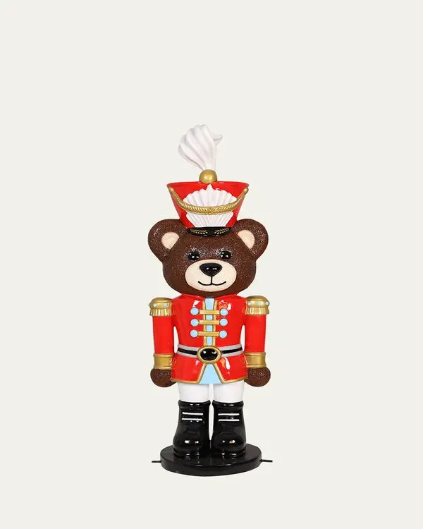 UNIVERSAL STATUES 4' Teddy Bear Nutcracker Statue