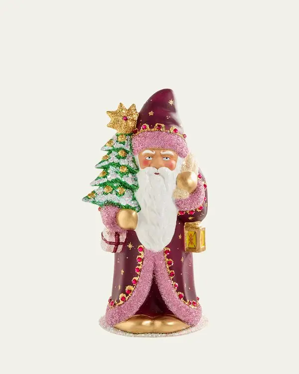 Bergdorf Goodman Santa With Lantern Figurine