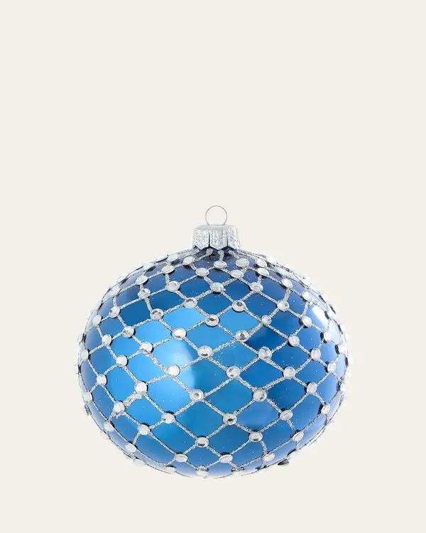Bergdorf Goodman Glittery Lattice Ball Ornament