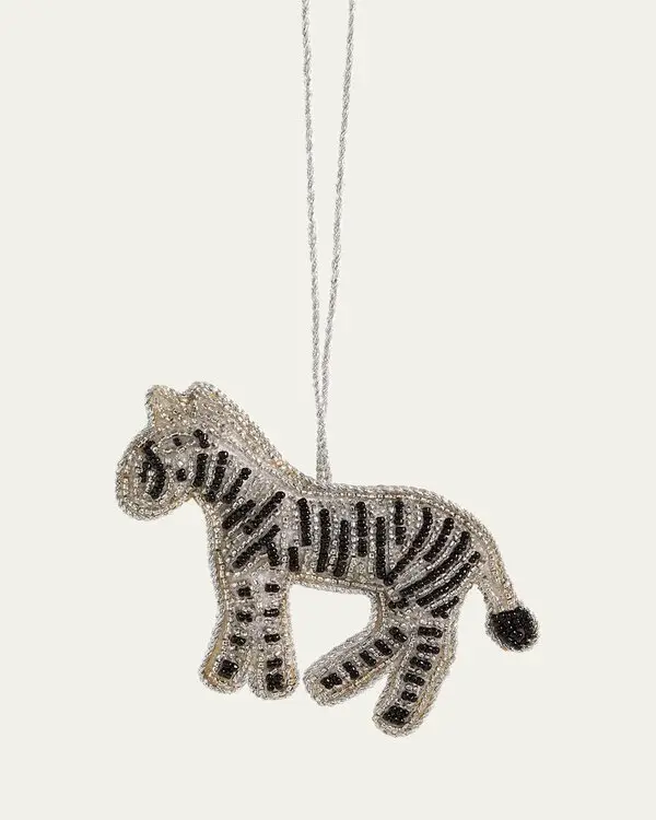 SUDHA PENNATHUR Zebra Christmas Ornament