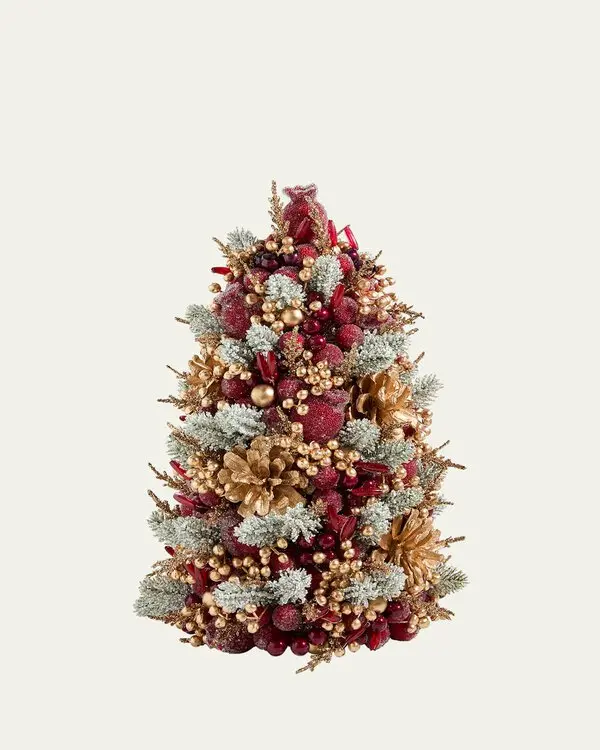 SALZBURG CREATIONS 12" Glittering Garnet Tree Tabletop Decoration
