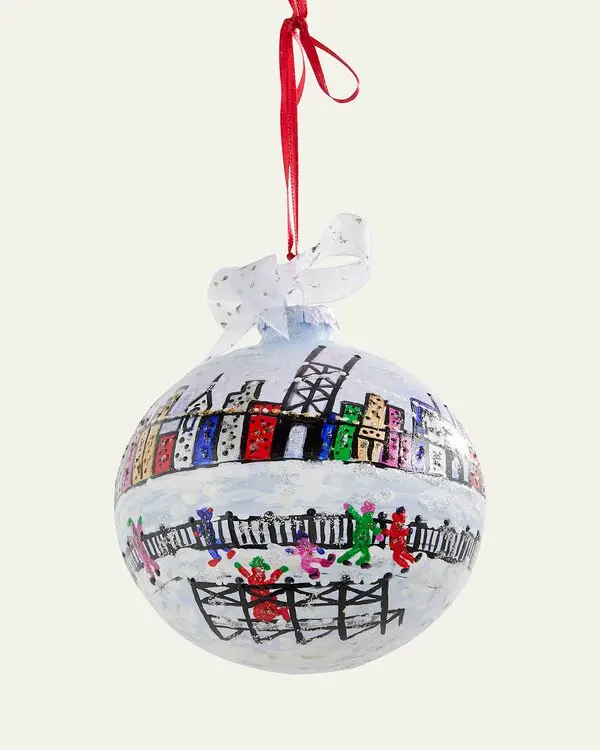 NANCY GEORGE-MICHALSON Colorful Bridge Christmas Ornament