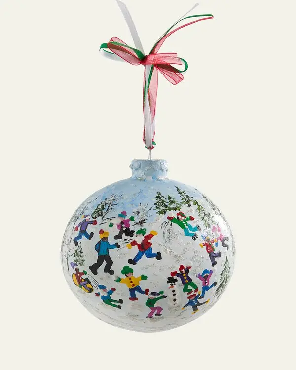 NANCY GEORGE-MICHALSON Snowball Fun Christmas Ornament