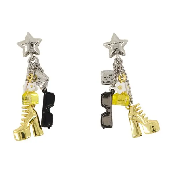 Marc Jacobs Mini Icon Charm Earrings Metal