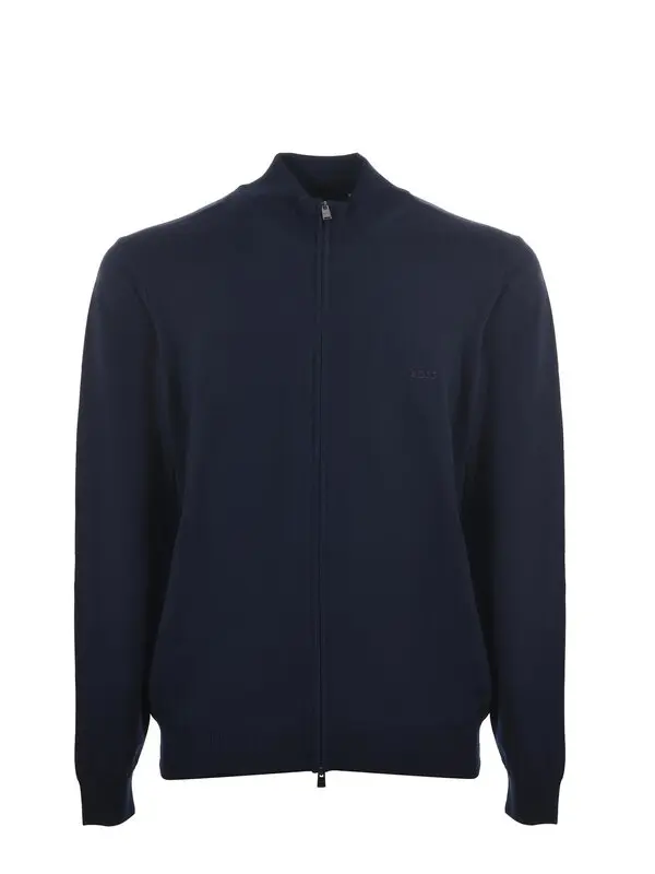 Hugo Boss Cardigan In Virgin Wool