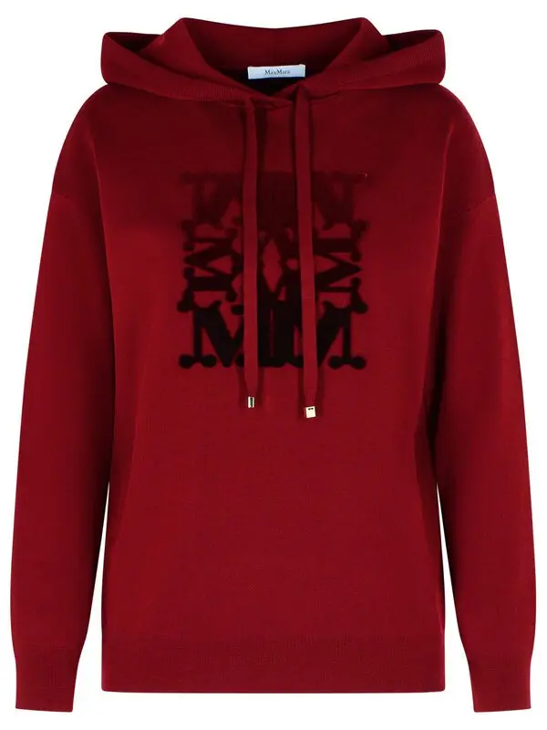 Max Mara Wine Virgin Wool Sweatshirt