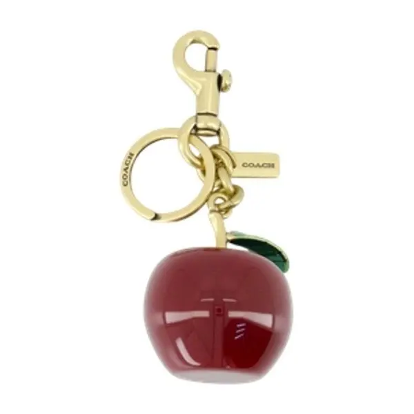 Coach Small Apple Keychain Metal Red