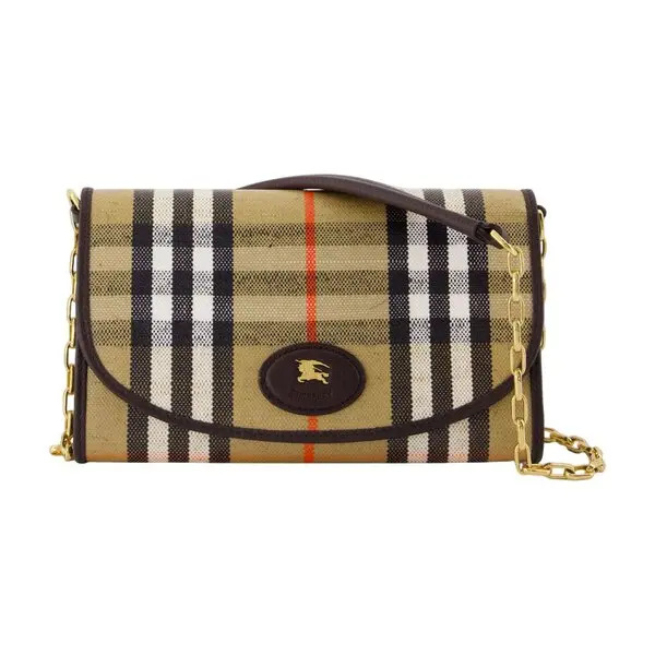 Burberry Highlands Wallet On Chain Cotton