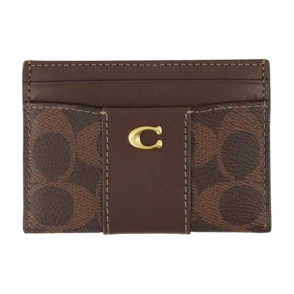 Coach Signature Essential Card Holder Canvas