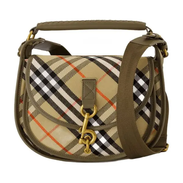 Burberry Small B Clip Messenger Crossbody Synthetic