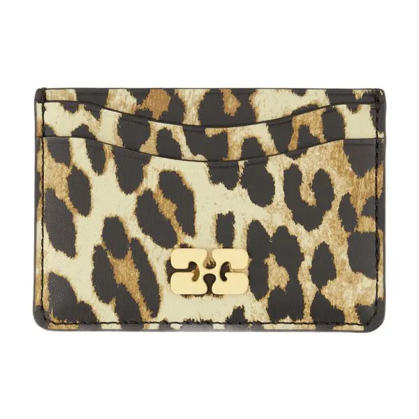 GANNI Bou Card Holder Print Leather