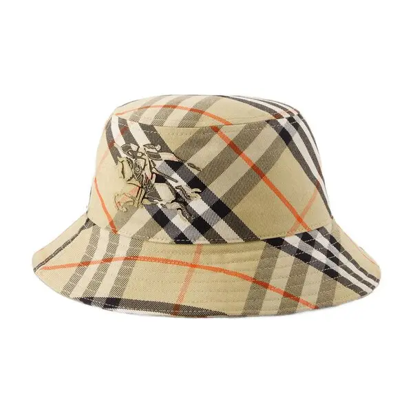 Burberry Bias Check Bucket Hat Synthetic