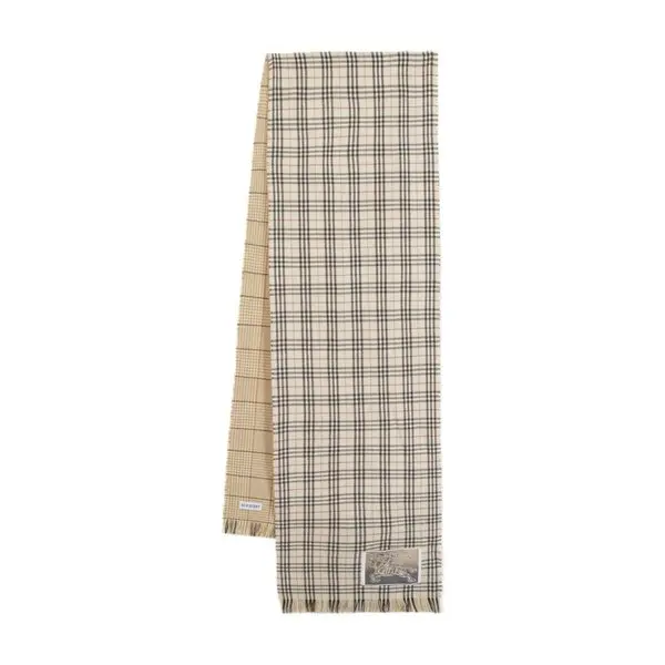 Burberry Mw Revers Tiny Check Scarf Wool