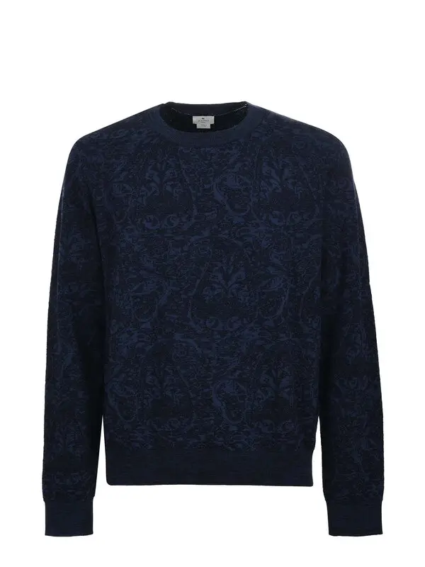 Etro Sweater In A Cotton And Wool Blend Jacquard