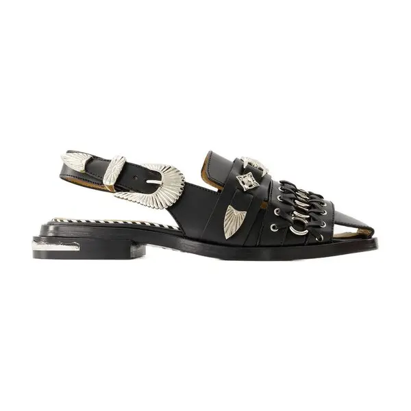 Toga Aj1312 Leather Sandals - Black