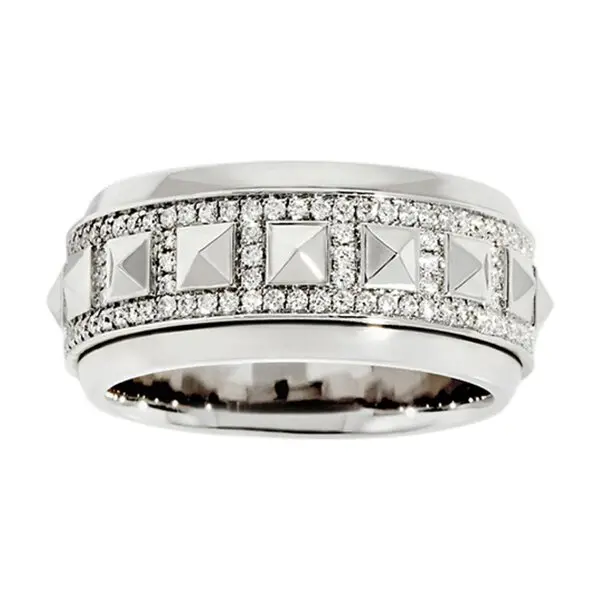 STATEMENT Rockaway Spinner Ring In And Diamonds
