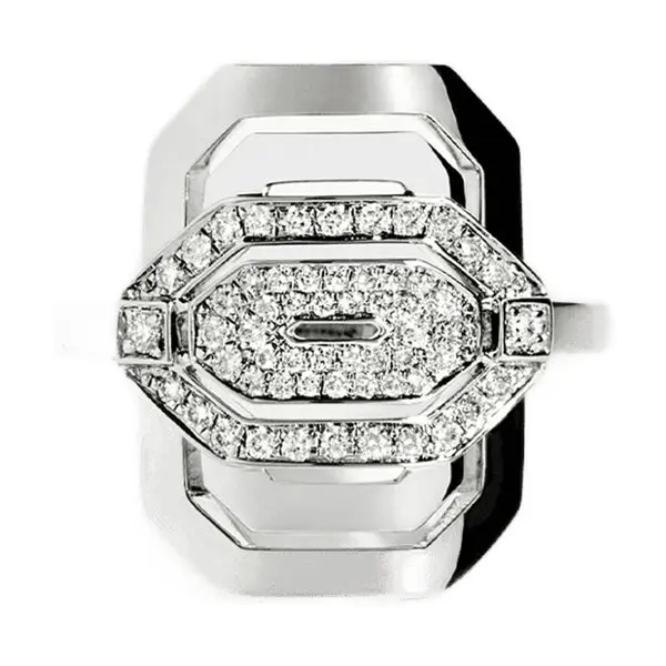 STATEMENT My Way Mini Semi Pavé Ring In Diamonds