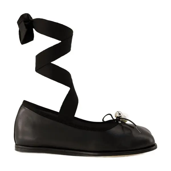 Simone Rocha Heart Toe Ballerinas Leather