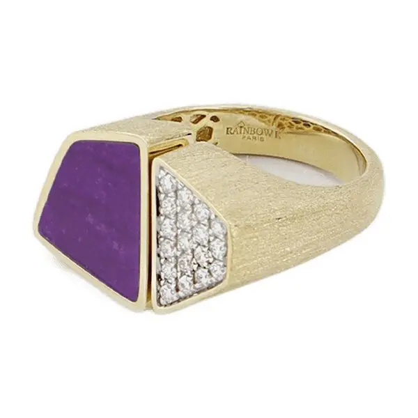 RAINBOW K Esteve Ring In Gold And Sugulite