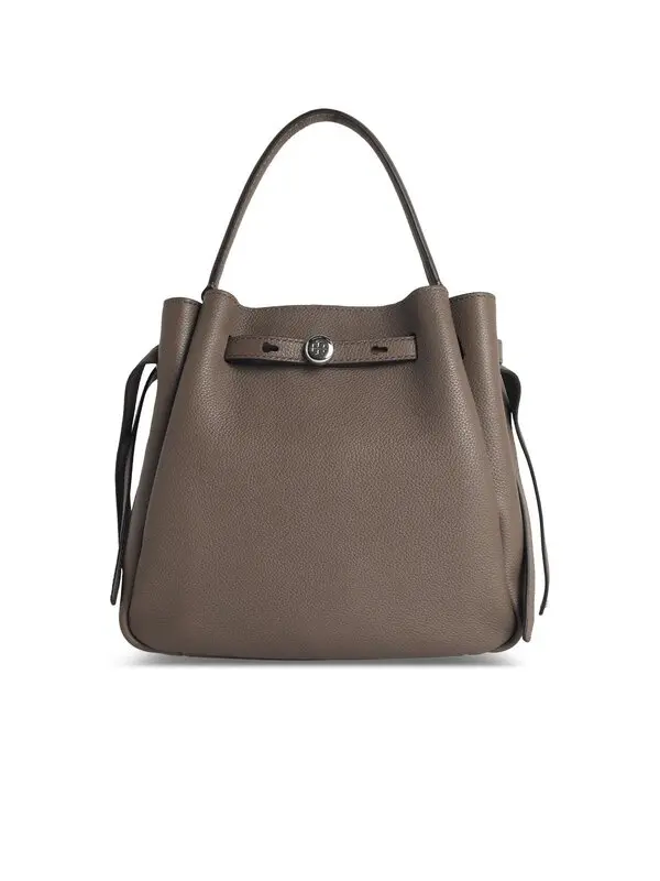 Tory Burch Romy' Bucket Bag In Wild Mushroom Lear