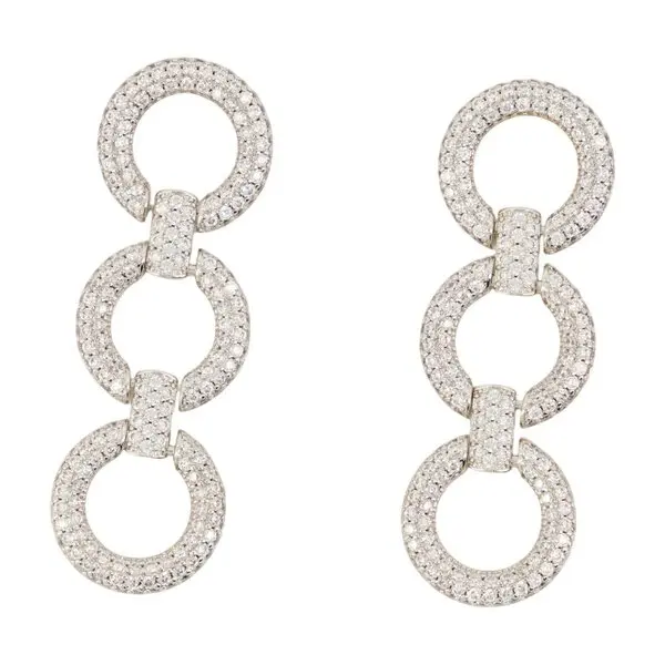SELF-PORTRAIT Crystal Link Earrings Metal