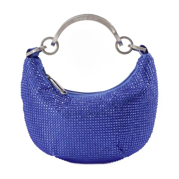 Off-White Mini Binder Clip Bag In Strass