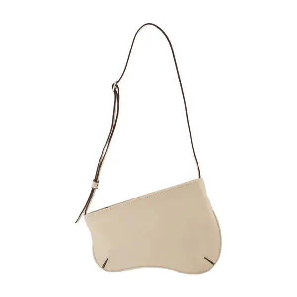 Manu Atelier Mini Curve Hobo Bag Ivory Leather