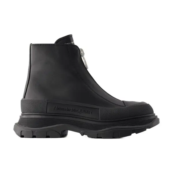 Alexander McQueen Tread Slick Ankle Boots Leather
