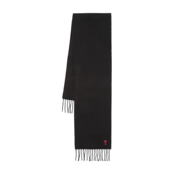 Ami Red Adc Scarf Wool