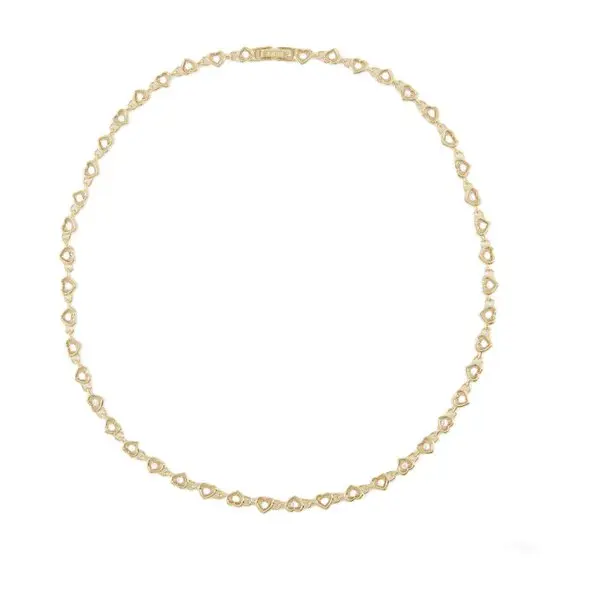 NUMBERING Plated Round Brilliant Heart Necklace
